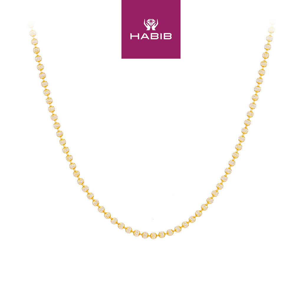 HABIB BEADS PLANET | Oro Italia 916 Yellow and White Gold Necklace ...