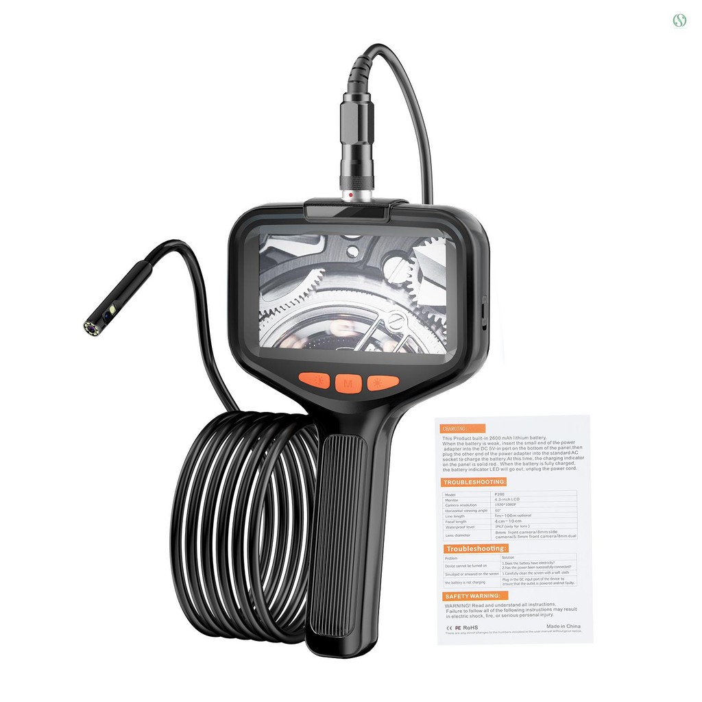 Inspection Camera Dual Lens Inspection Camera with Light 10m/32.8FT ...