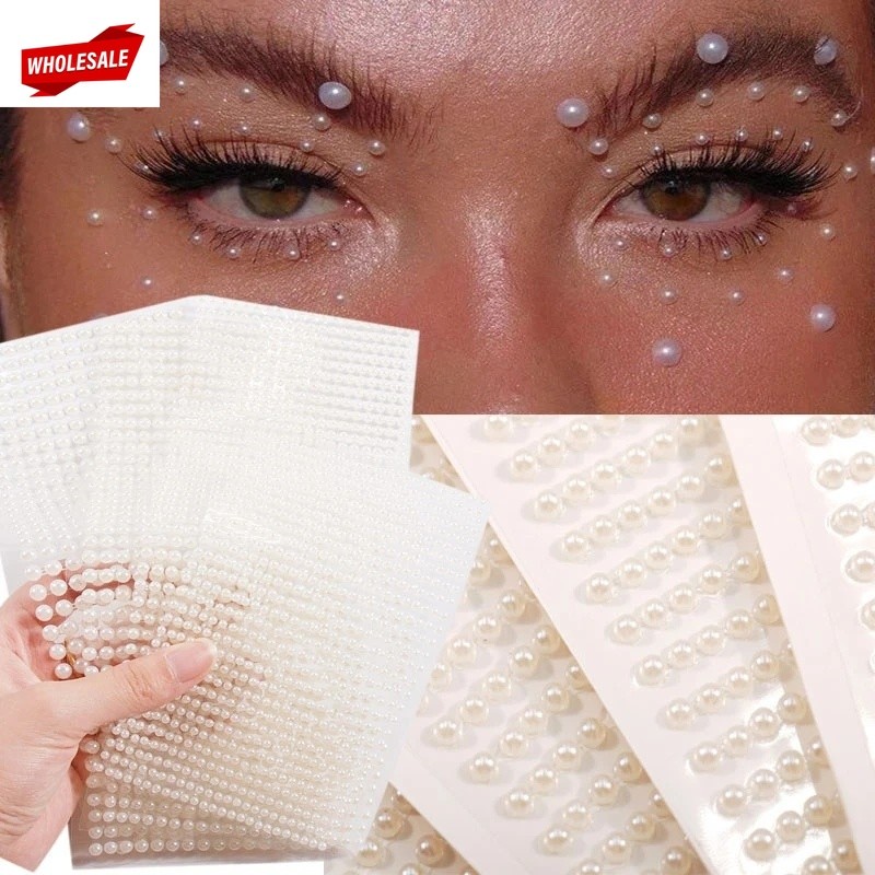 (BC) 3D Pearl Face Jewels Eyeshadow Stickers Nail Stickers Self ...