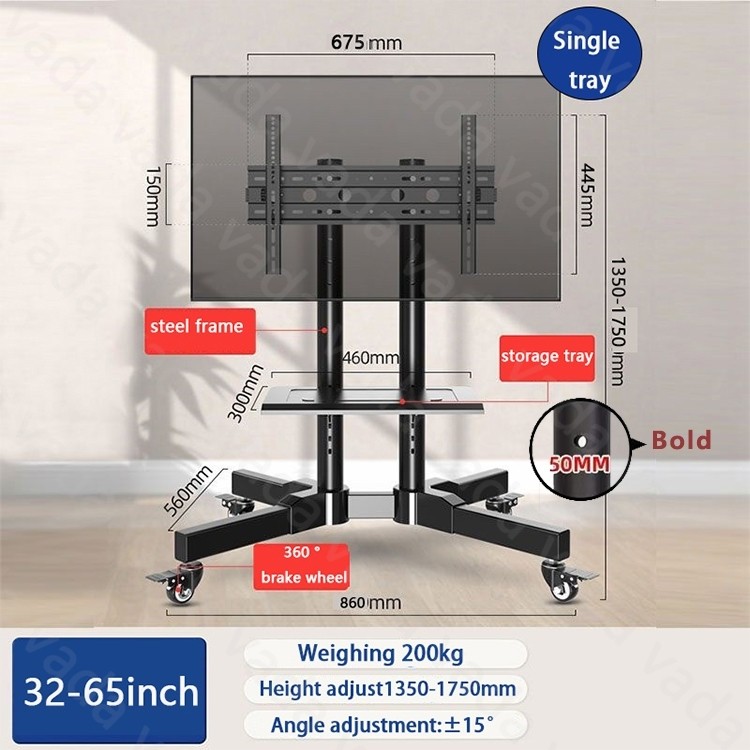32/65/75/85 inch Universal TV Stand with Base TV Bracket Adjustable ...