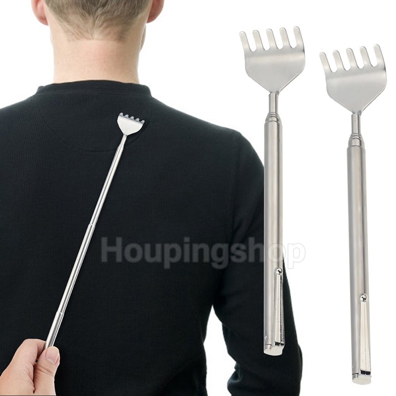 Portable Adjustable Stainless Steel Pen Clip Telescopic Back Scratcher ...