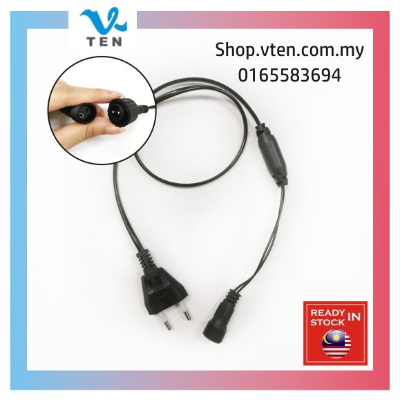 Barisan Sambungan Lampu Male Female Plug Power Adapter Connector For ...
