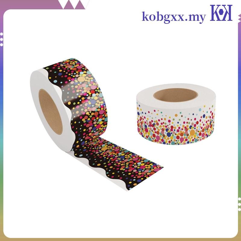[Local delivery] Bulletin Board Borders Bright Color 65ft Confetti ...