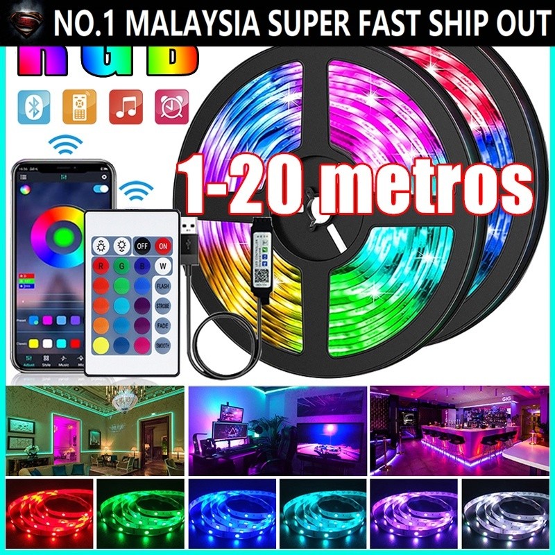 SP Led Strip Lights 5M 5050 RGB 5V USB Powered Music Sync RGB TV ...