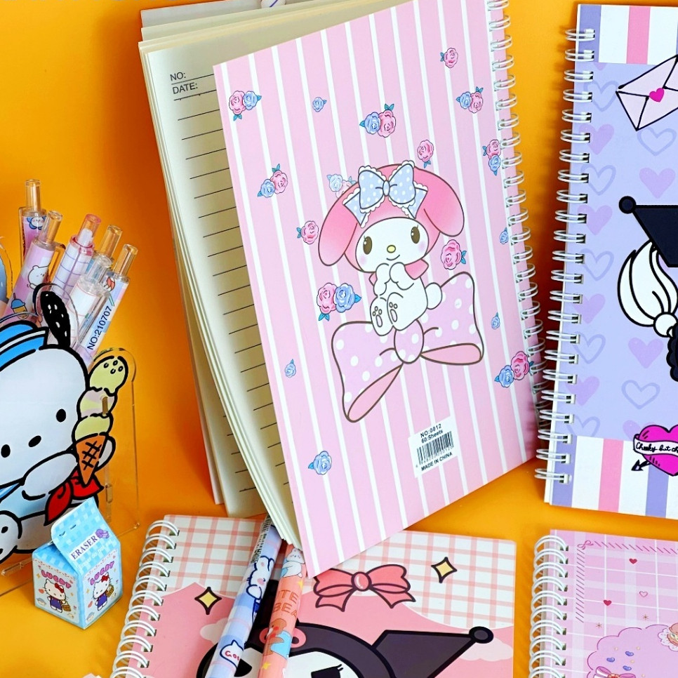 Buku Nota pelajar Sanrio A5 Melody Kuromi Cinnamoroll Buku Nota A5 ...