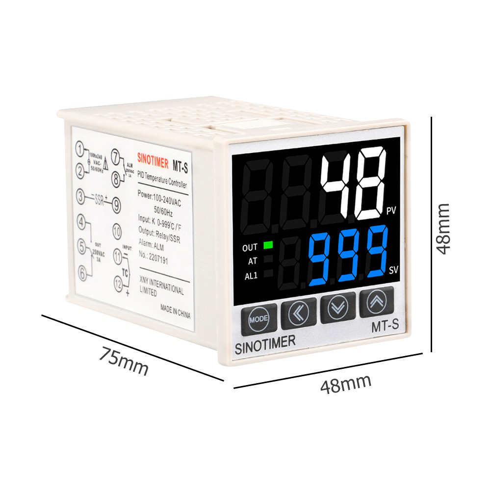 - 50/60HZ Digital PID Thermostat Relay Output PID Temperature ...