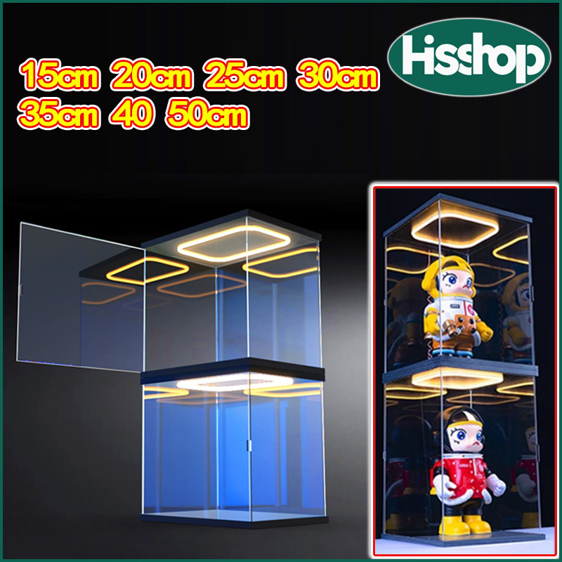 acrylic display box, Lego model box,storage box,Model box with lights ...