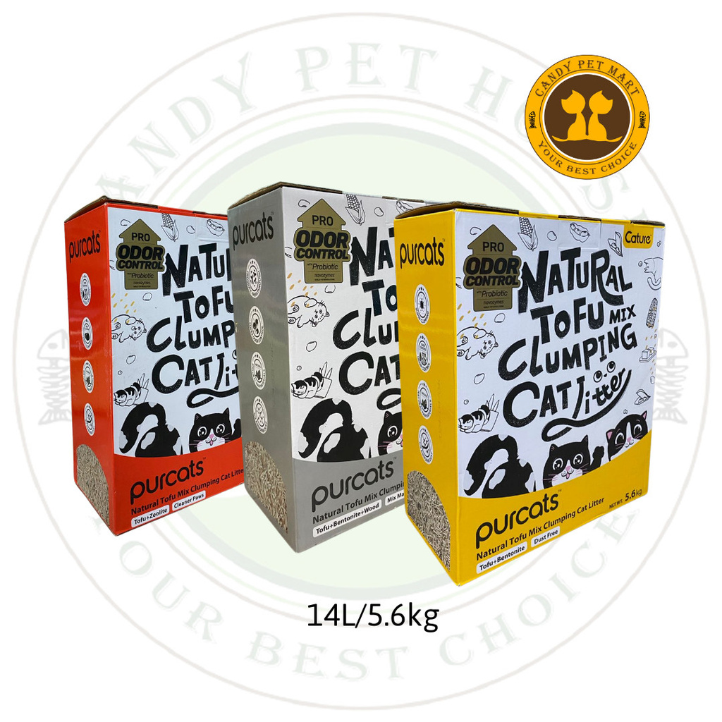 Cature Natural Tofu Mix Clumping Cat Litter/Pro Odor Control Probiotic ...