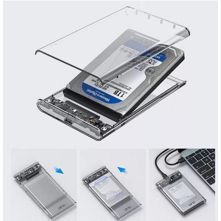 Transparent 2.5inch USB3.0 Harddisk & SSD Case/Transparent HDD Case/2.5 ...