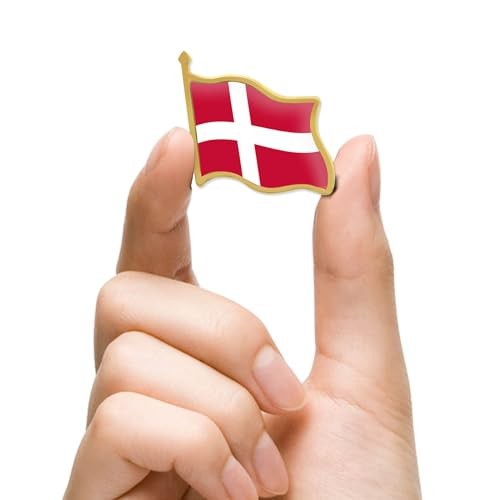 Denmark Flag Pins Bulk - Metal Danish Dane National Lapel Pin，tourist ...