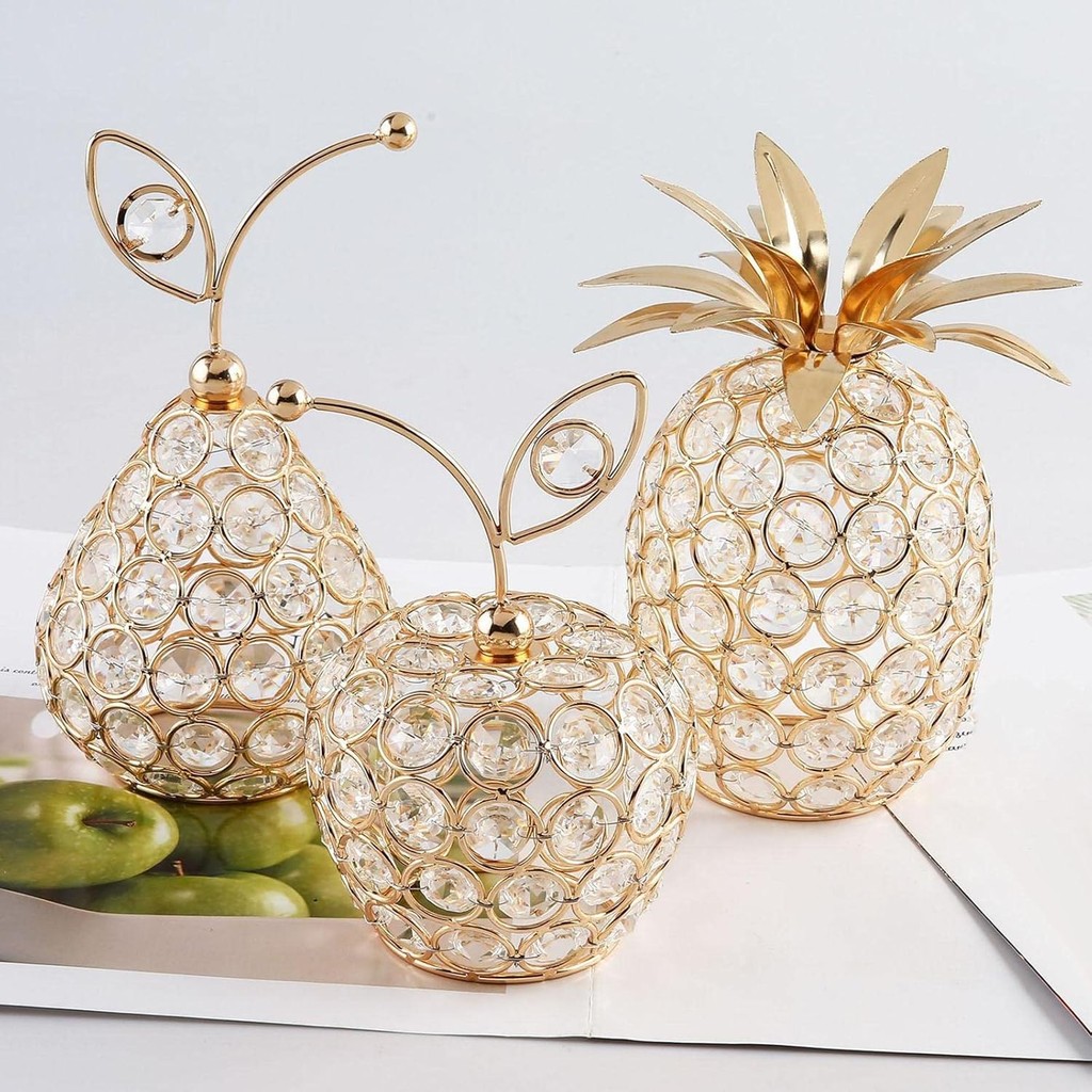 Crystal Rhinestone Pear Apple Pineapple Ornament Home Deko IKEA Jewelry ...