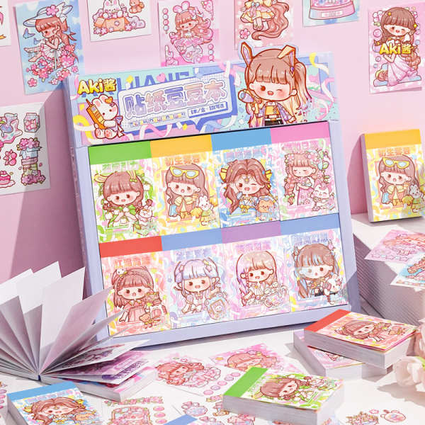 sticker cute sticker book sticker custom Set pelekat akaun tangan sos ...