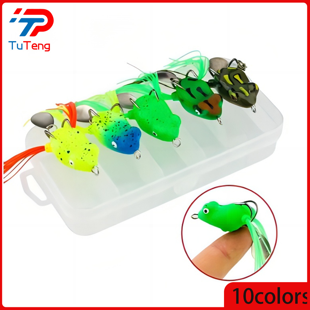 Mini frog bait soft frog 5pcs/boxed 3cm/4.2g soft plastic frog floating ...