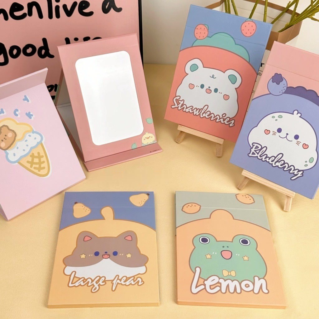 Student dormitory portable table type storage mirror cartoon mirror ...