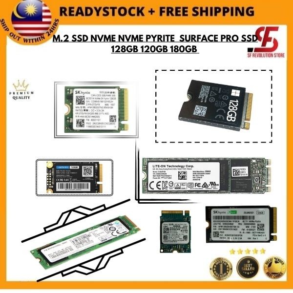 M.2 SSD NVME NVME PYRITE SURFACE PRO SSD 128GB 120GB 180GB | Shopee ...