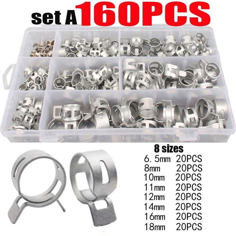 Fuel Line Hose Clips Clamp Diesel Petrol Pipe Coolant Radiator Carbon ...