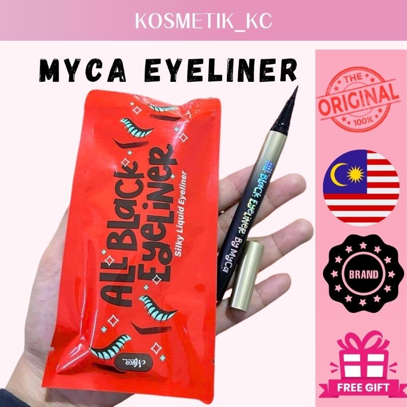EYELINER MYCA ALL BLACK EYELINER MYCA COSMETIC | Shopee Malaysia