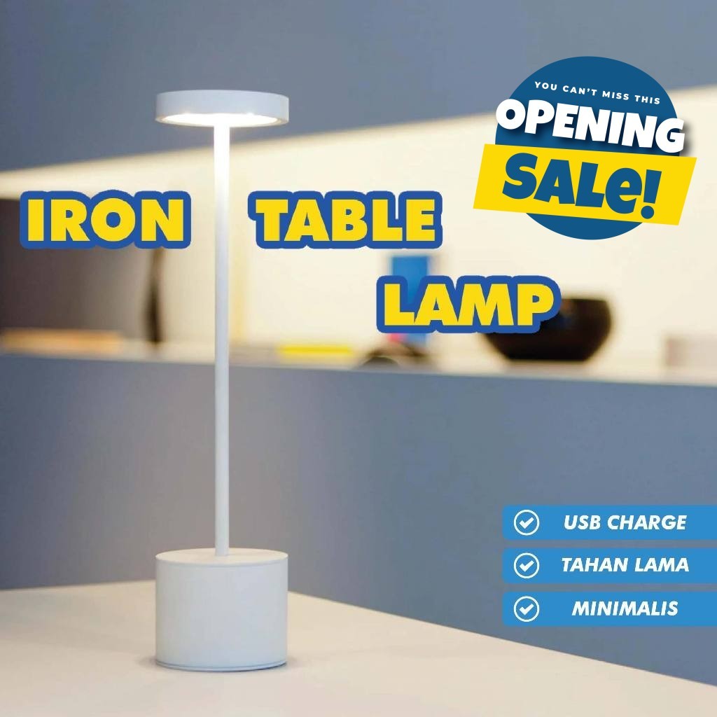 Kakideco LED Cordless Iron Table Lamps 3 Color Changeable & Dining ...