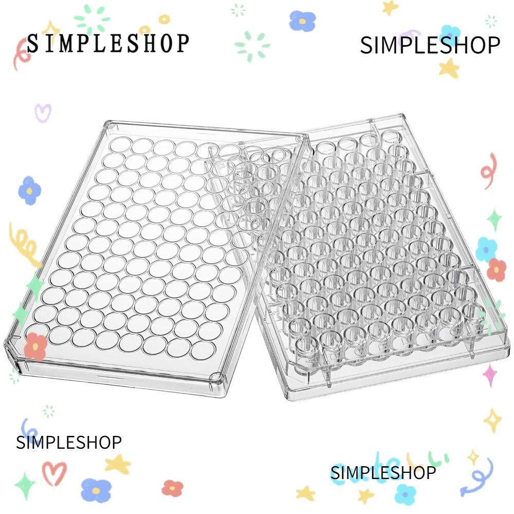 SIMPLESHOP 1/5Pcs Experiment Instrument Tools, Plastic Tissue Culture Plate, Useful 96 Well Flat ...