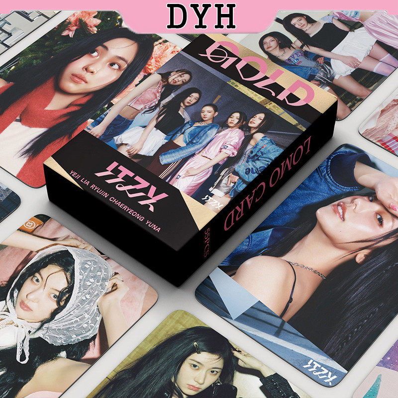 55pcs/box ITZY Photocards GOLD Album KPOP LOMO Card Collection Card ...