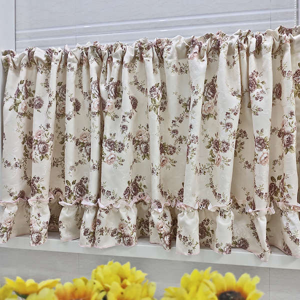 kain langsir langsir sliding door langsir putih Langsir separuh bunga ...