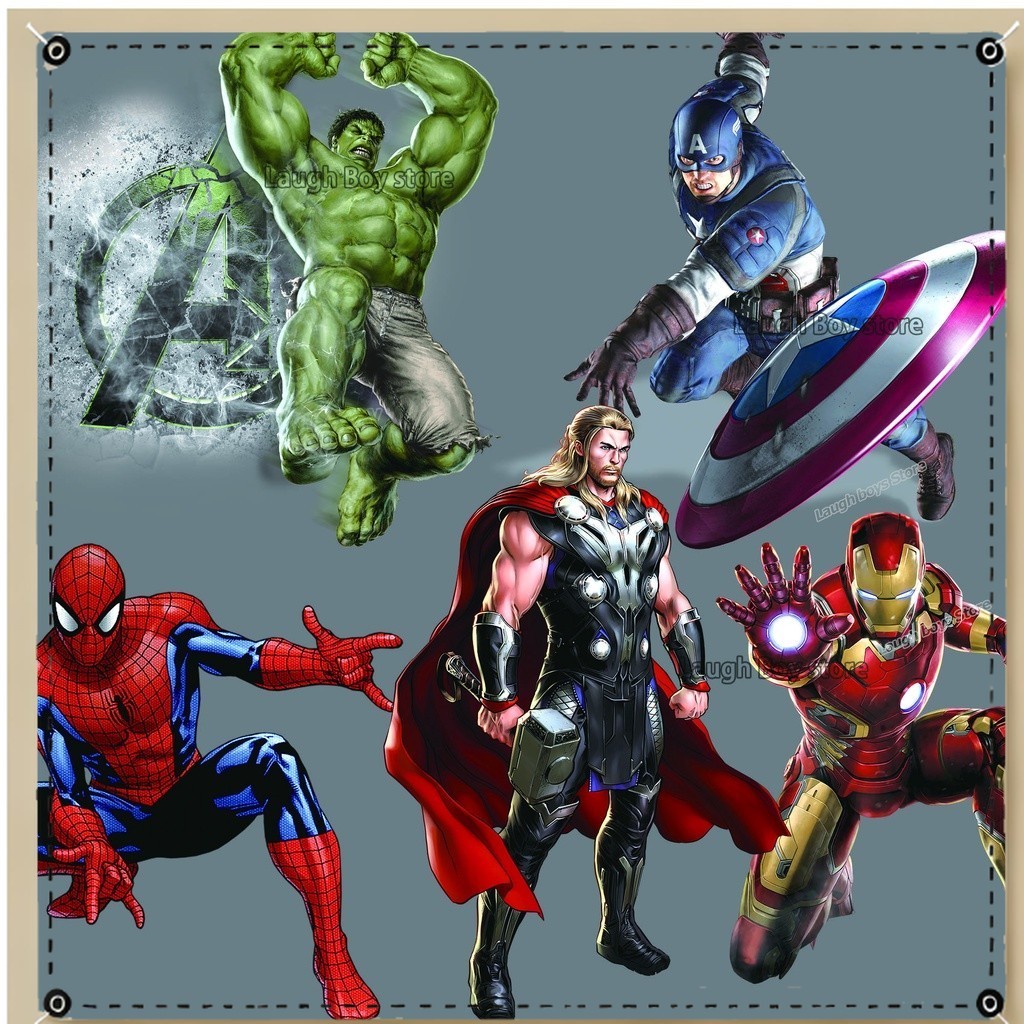 UV55 Marvel Patches Spiderman Thermal Stickers Clothes DIY Heat ...