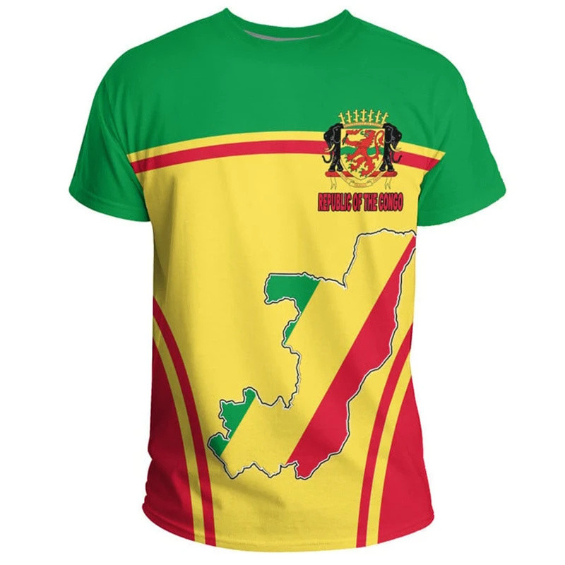 Democratic Republic Of The Congo Flag T-shirt 3d Print Congo National ...