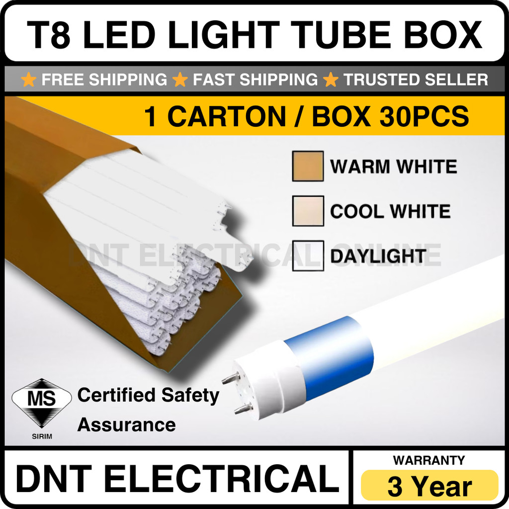 SIRIM (Wholesale Carton Box) 4FT 2FT 36W 32W 22W Led T8 Extra Bright ...