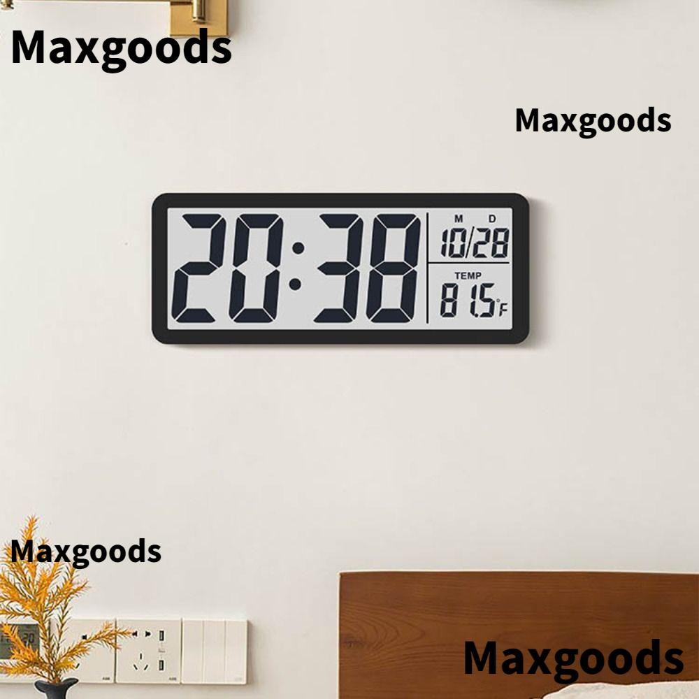 MAXGOODS Electronic Wall Clock, Wall-mounted Multi-functional Digital ...