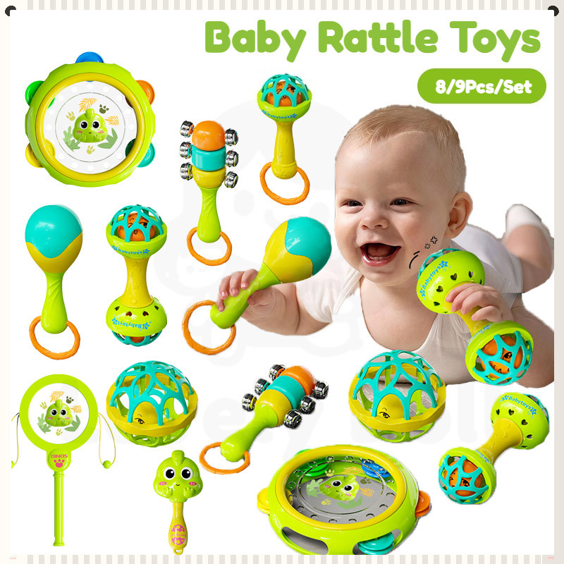 Baby Rattle Toy Newborn Infant Handheld Grabbing Rattle Teether Toy ...