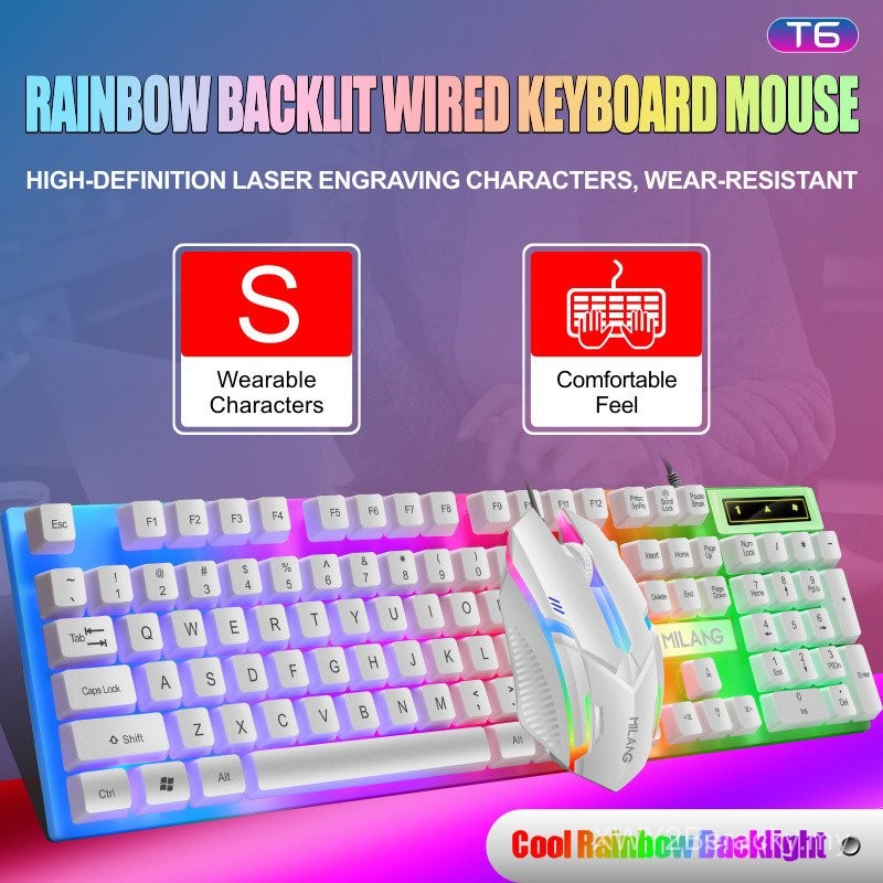 Mechanical Keyboard Gaming Keyboard Green Axis Keyboard 87-Key ...