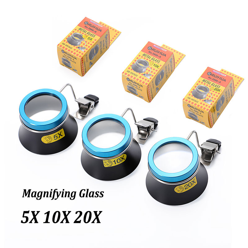 Watch Magnifying Glass 5X 10X 20X Portable Magnifier with Clip ...