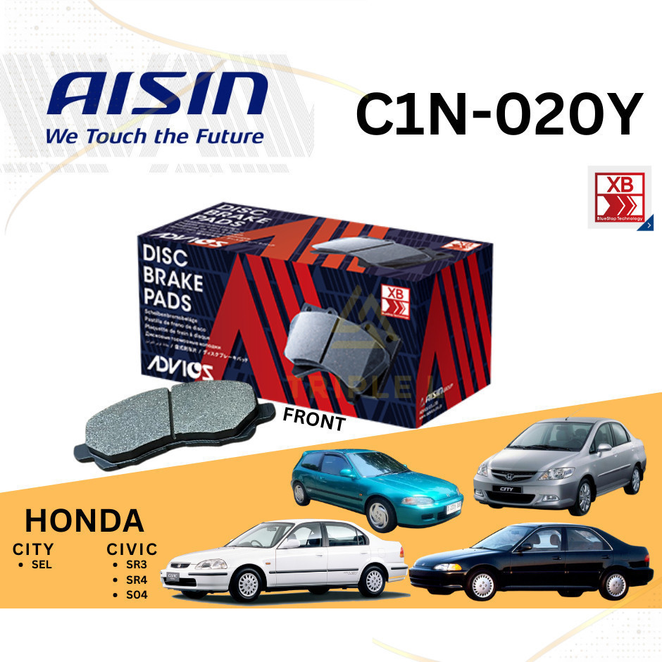 Advics Aisin Heavy Duty Disc Brake Pad Front C1N020Y Honda City SEL ...