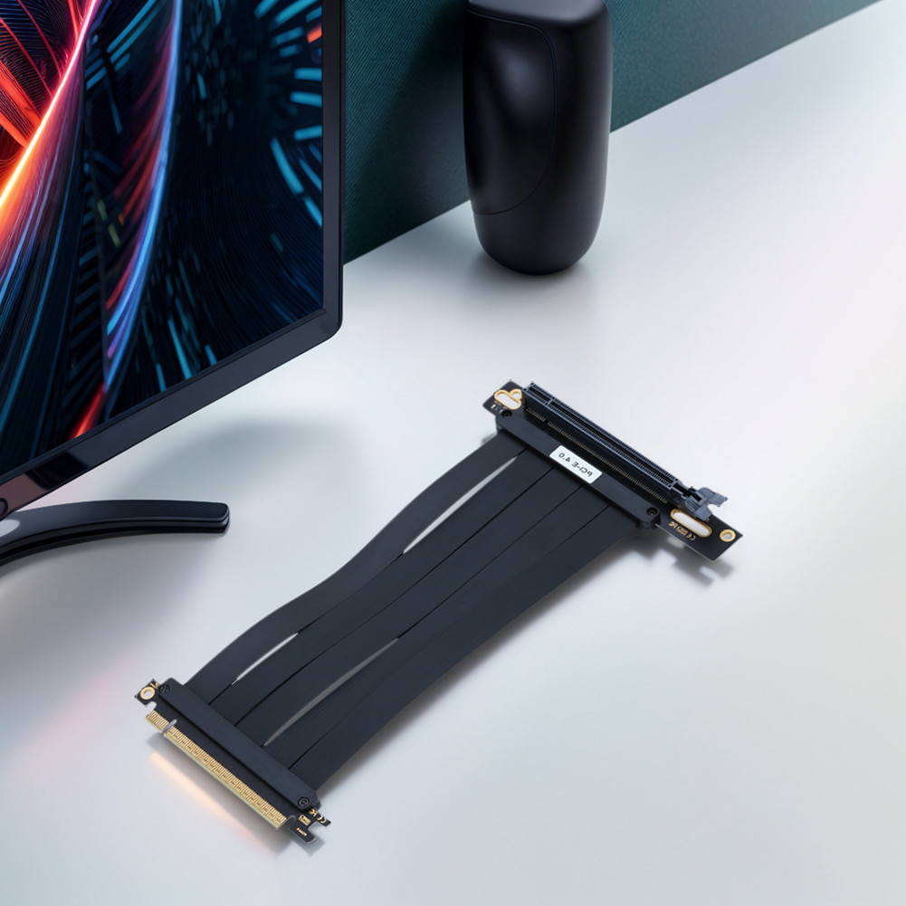 Extension Port 90 Degree Adapter PCI Express Gen 4 GPU Extension Cord ...