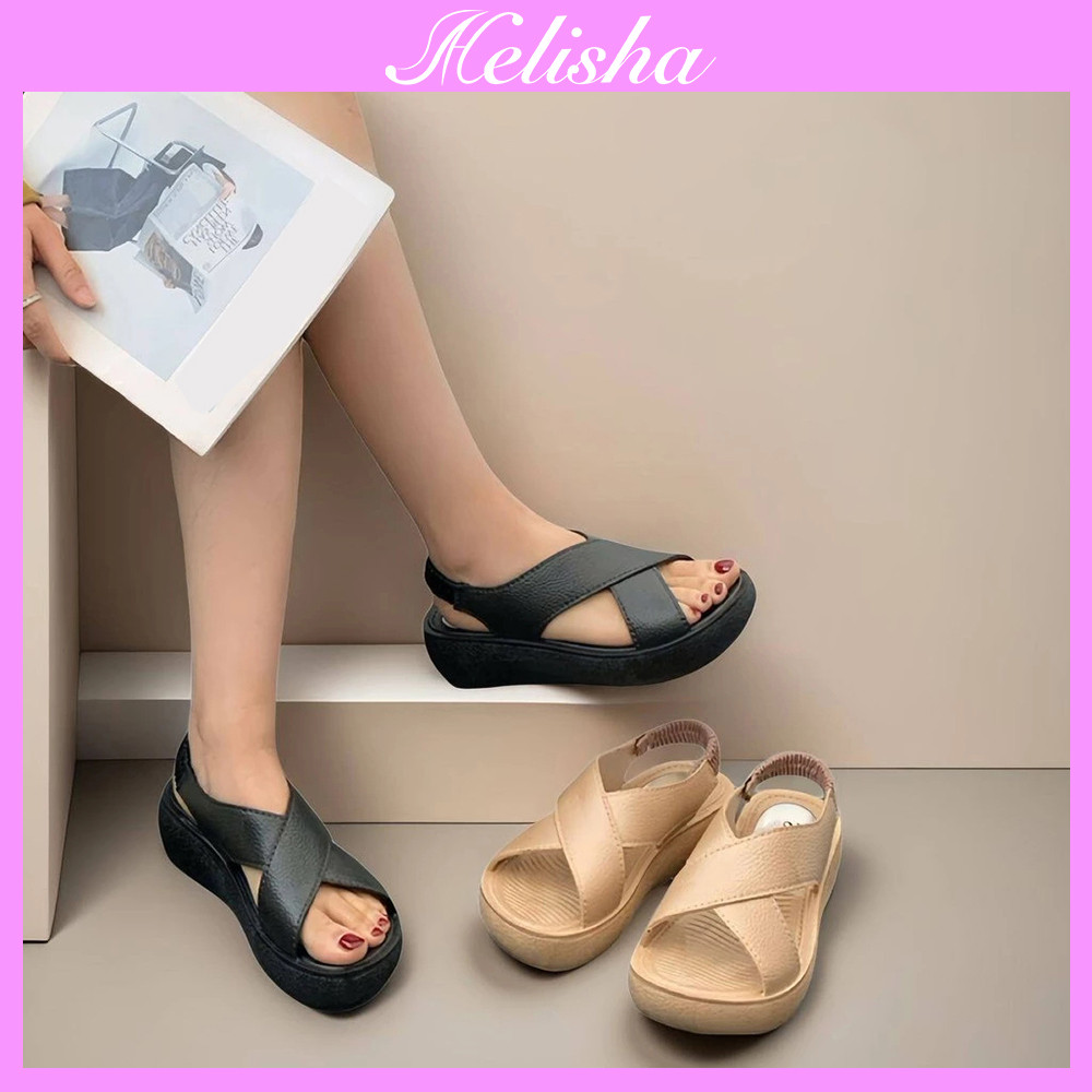 Helisha Kasut Tebal 5cm Junior Kanak-kanak Perempuan Getah Wedges Shoes ...