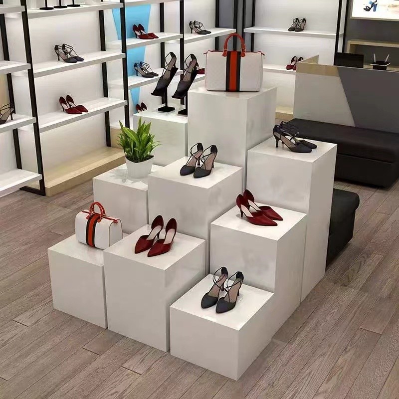 Platform Display Stand Window Cube Custom Model White Platform Base ...