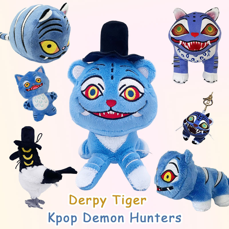 25cm KPop Demon Hunters Stuffed Toys Cute Derpy Tiger Plush Doll ...