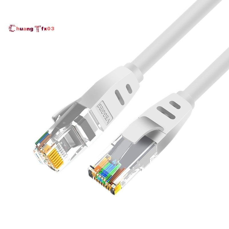 Cat 6 Ethernet Cable Flat Head 10Ft 10Gbps RJ45 Internet Cable for PC ...