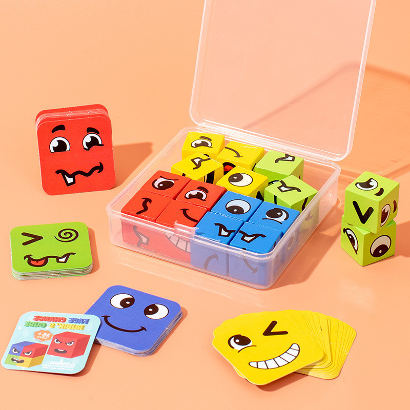 Smiley Face Rubik's Cube Toy Symbols Reflexes Enhances Baby's ...