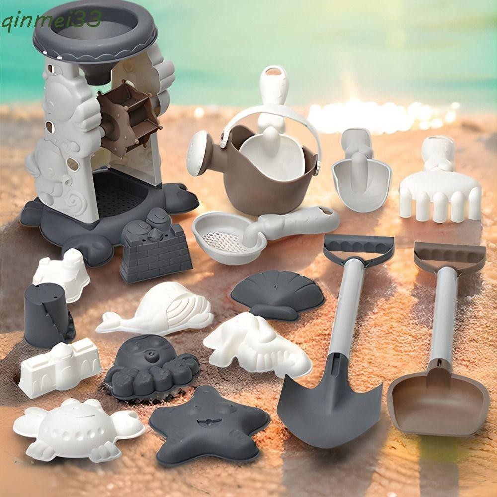 QINMEI 1 Set Beach Sand Play Toys, Portable ABS Beach Bucket Toys ...