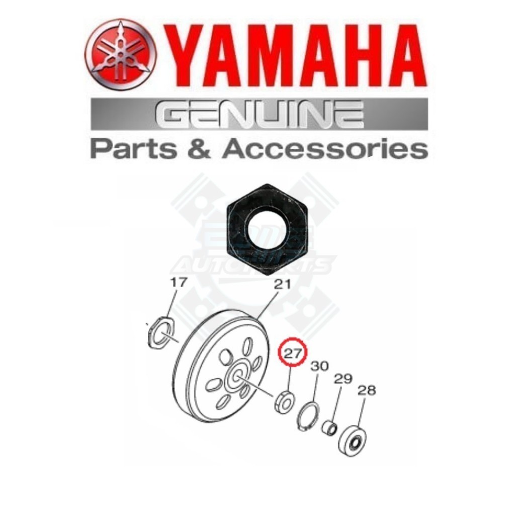 Clutch Housing Nut [ 90170-12802 ] 100% Original Yamaha Nvx 155 ...