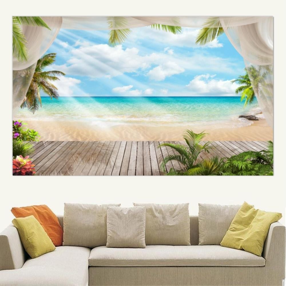 Fake Window Wall Sticker Self-adhesive Wallpapper Home Decor Wall ...