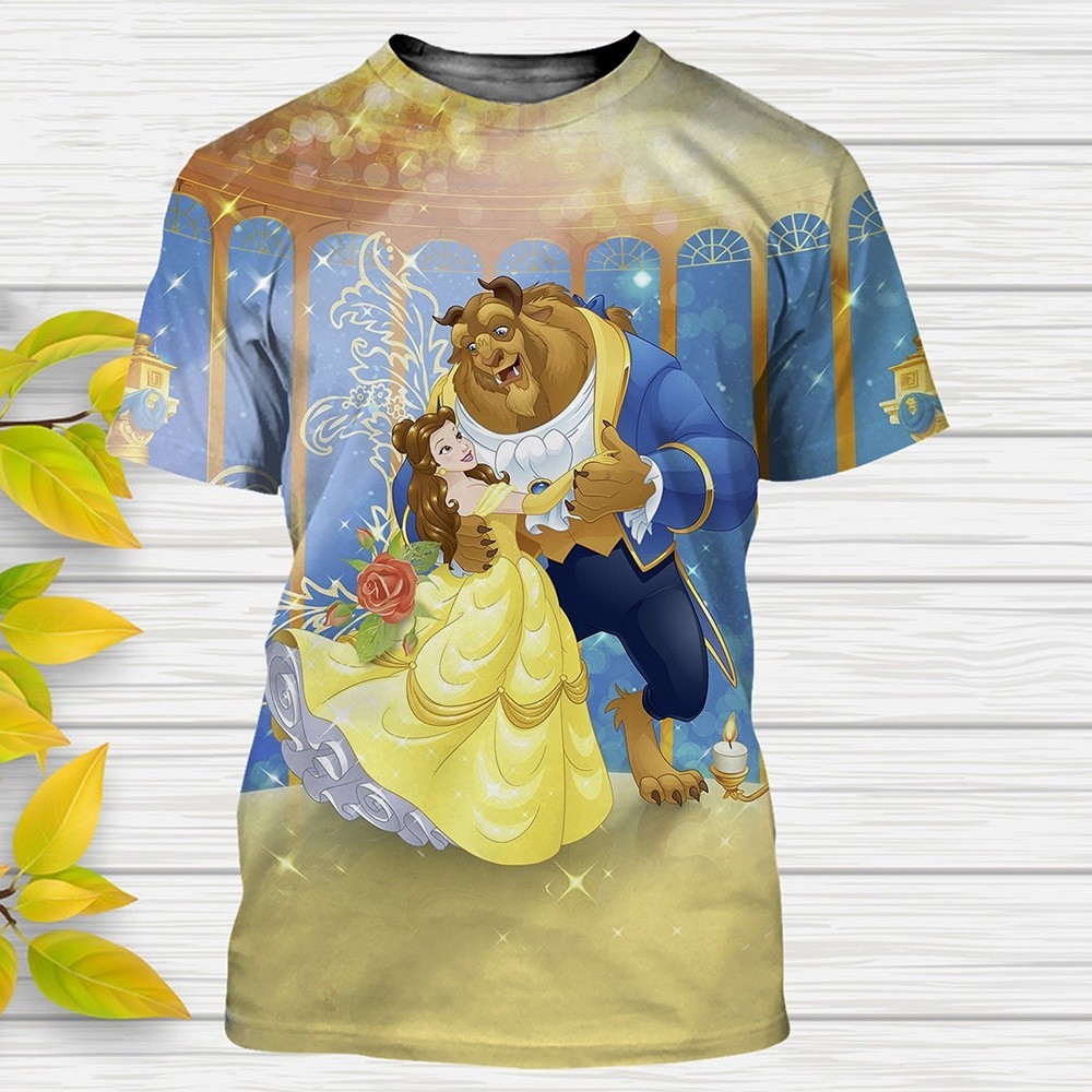 Disney Beauty and The Beast Cartoon Animation 3D Printed Street Wear ...
