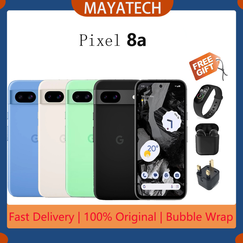 Brand New Pixel 8a 6.1 inches Google Tensor G3 4492 mAh Wired, PD3.0 OLED 120Hz 64 MP 8GB 128GB ...