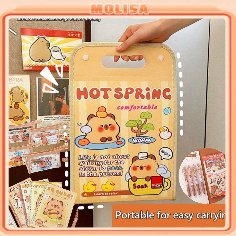 CapyBara Stationery Set Folder Multi-Layer Folder Accordion Bag Folder ...