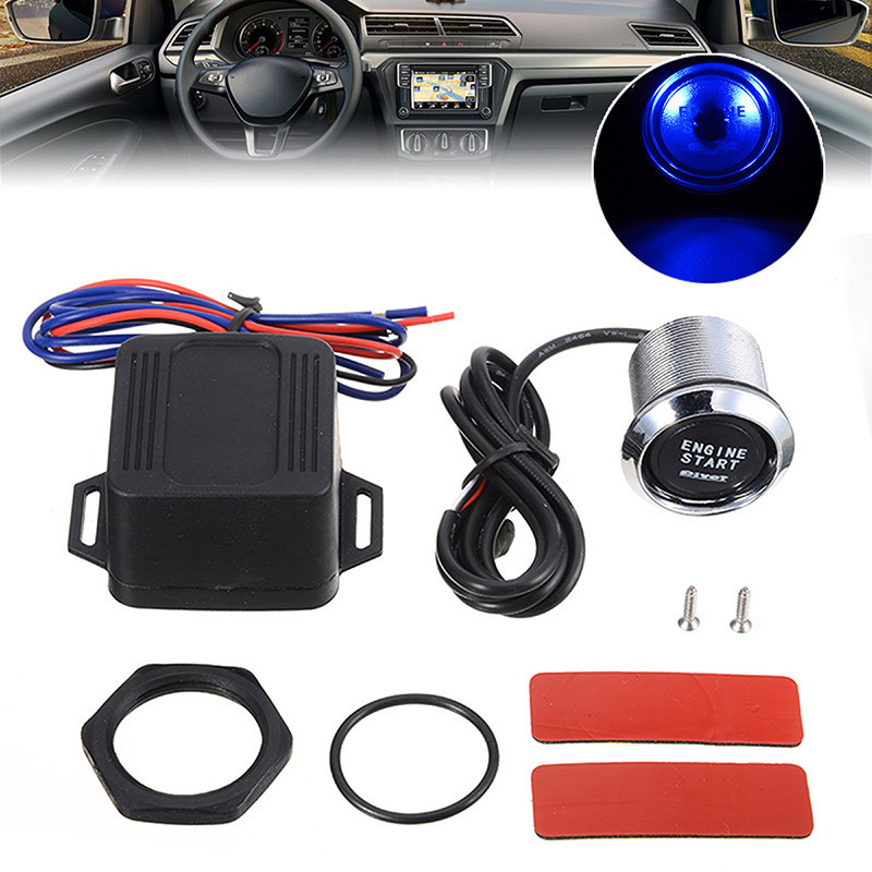 Universal Car Engine Start/Stop Push Button Ignition Starter Switch w ...