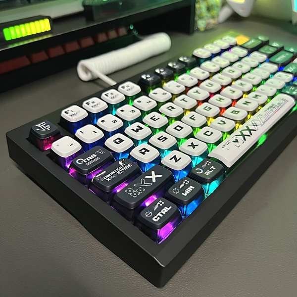 cherry mx keycaps Set bercetak empat sisi, puding nipis, penutup ...