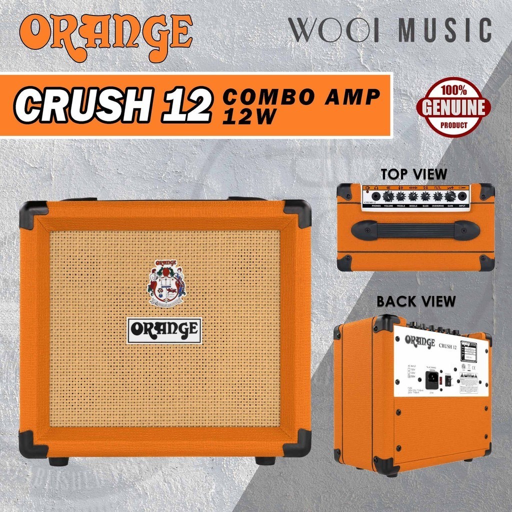 Orange Crush 12 Electric Guitar Combo Amp / Guitar Amplifier - 12W CR12 | Shopee Malaysia