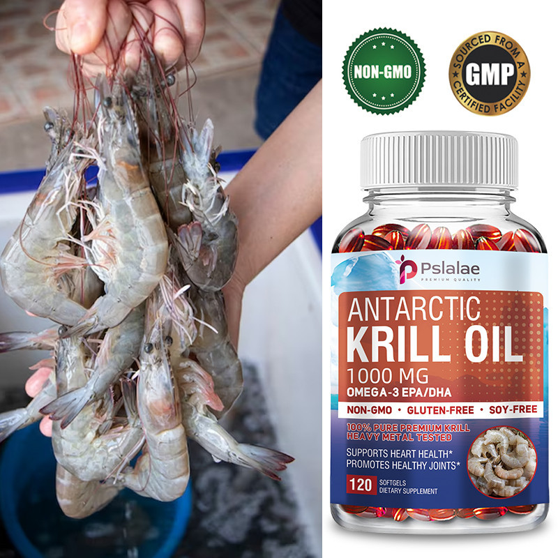 Antarctic Krill Oil 1000mg - with Omega-3, Astaxanthin - Heart and ...