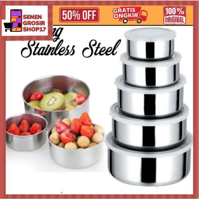 Sn Protect Fresh Box - 5-tier Stainless With Plastic Lid | Shopee Malaysia